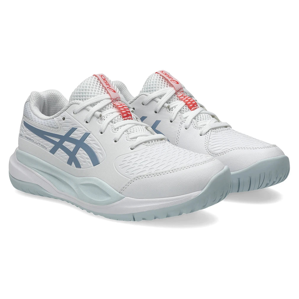 Juniors' GEL-Game GS Tennis Shoes White and Morganite – Tennis Express