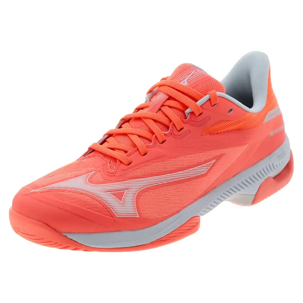 Women's Wave Exceed Court AC Tennis Shoes Striking Coral and White ...