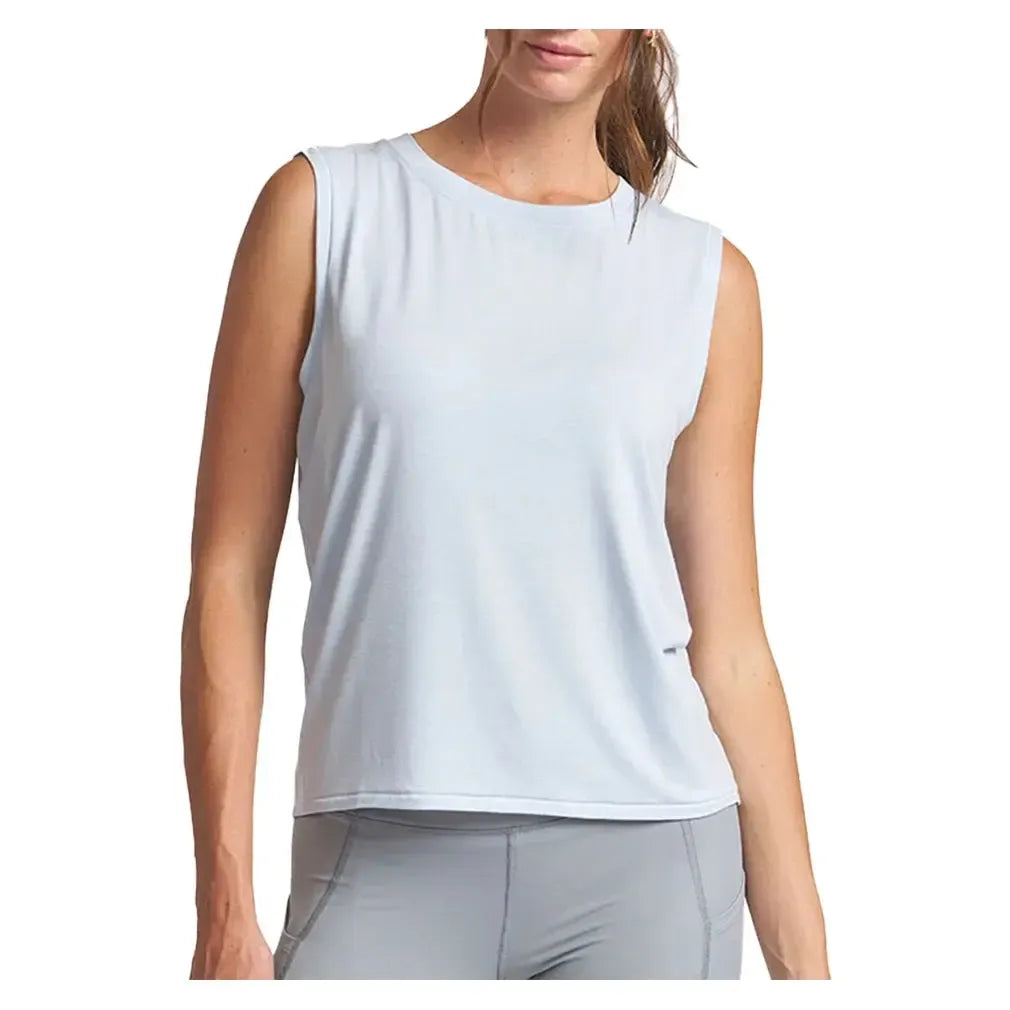 Women's Contrast Stitch Muscle Tennis Tank Bay Blue | Tennis Express