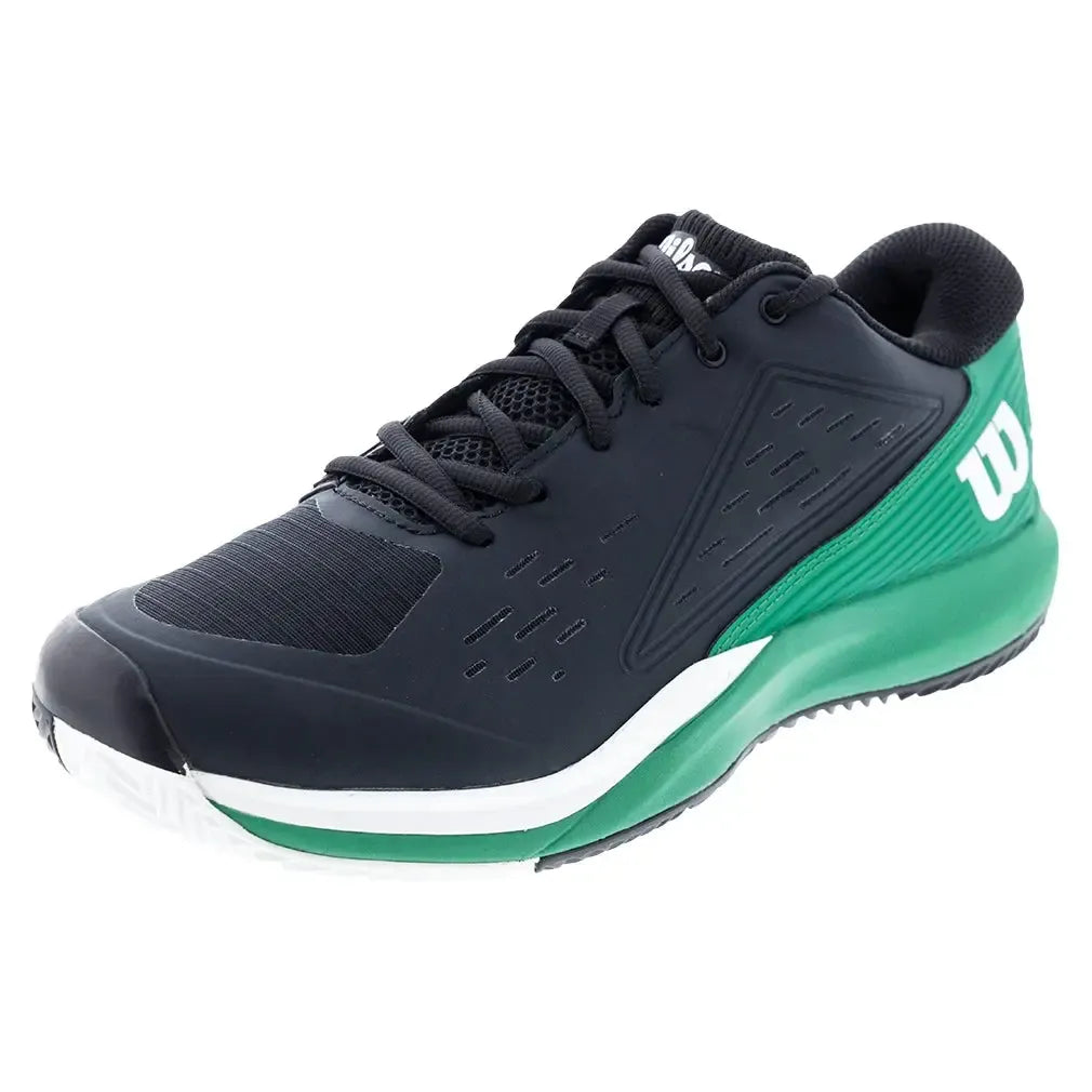 Men's Rush Pro Ace Clay Tennis Shoes Black and Bosphorus – Tennis Express